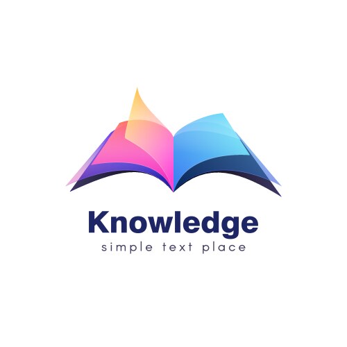 Playful book open logo templateprint Royalty Free Vector