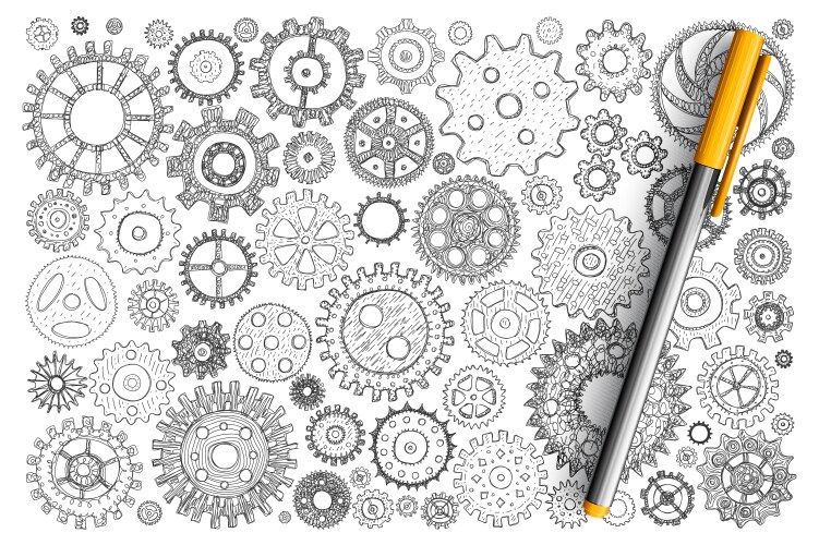 Engineering Doodles Vector Images (over 7,400)