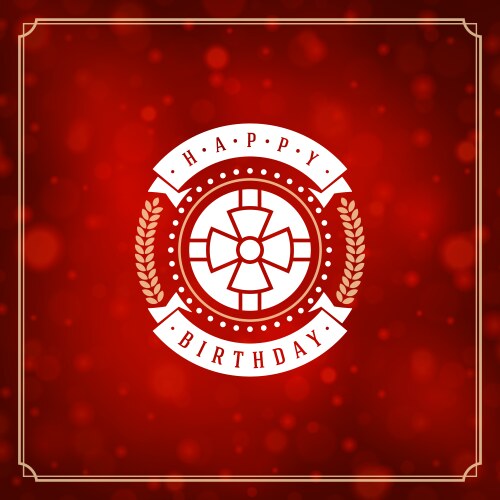 Vinyl happy birthday red card Royalty Free Vector Image