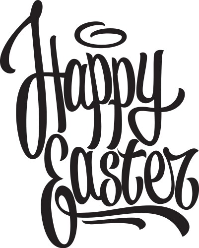 Happy easter hand lettering Royalty Free Vector Image