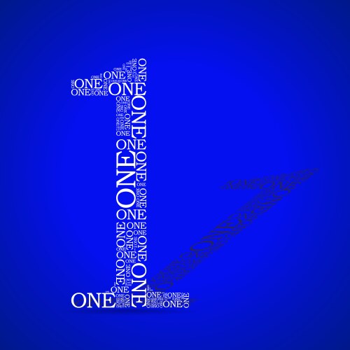 Number one Royalty Free Vector Image - VectorStock