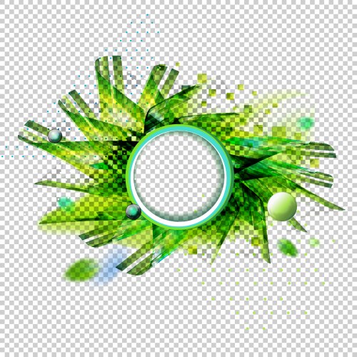 Abstract green shapes on transparent Royalty Free Vector