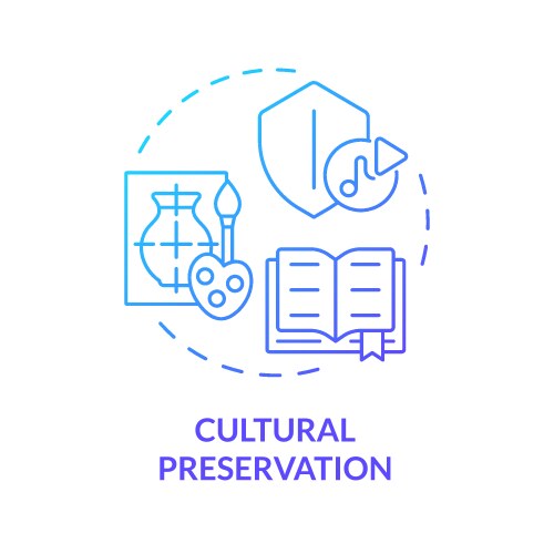 Cultural resistance blue gradient concept icon Vector Image