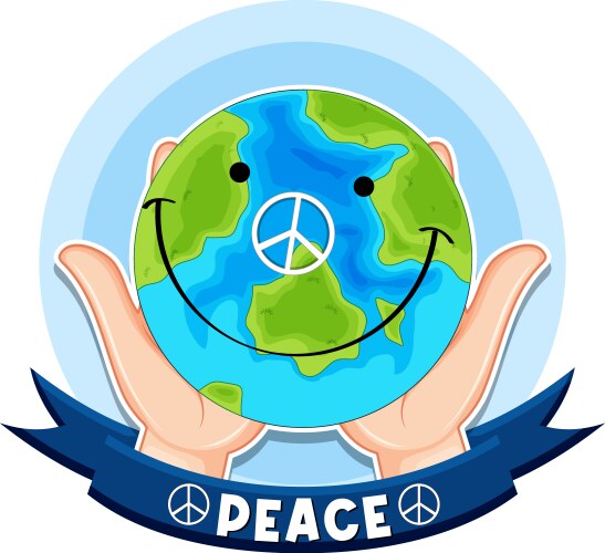 Earth cartoon with recycle symbol Royalty Free Vector Image