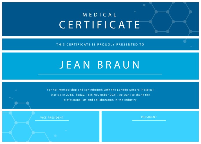 Certificate Template Medical Vector Images (over 1,300)