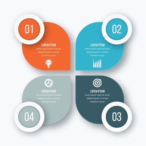 Infinity symbol infographics business endless Vector Image