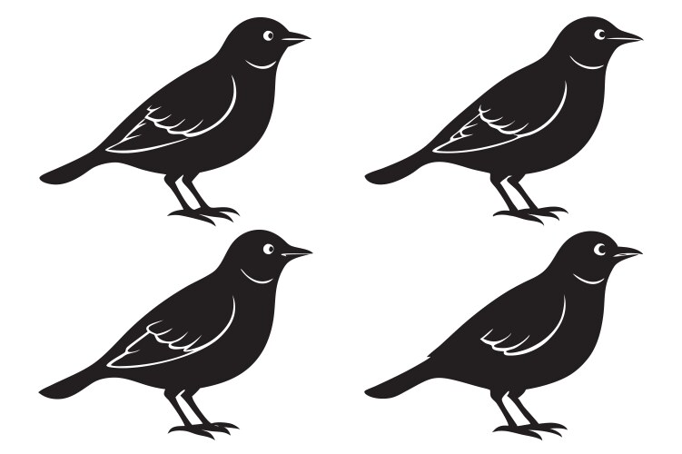 Lark bird silhouette Royalty Free Vector Image