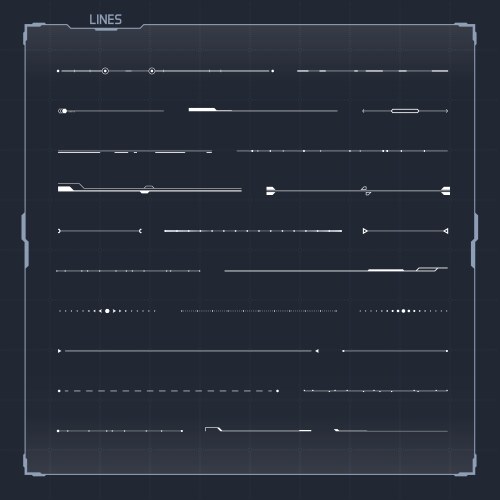 Set of hud lines infographic elements head-up Vector Image