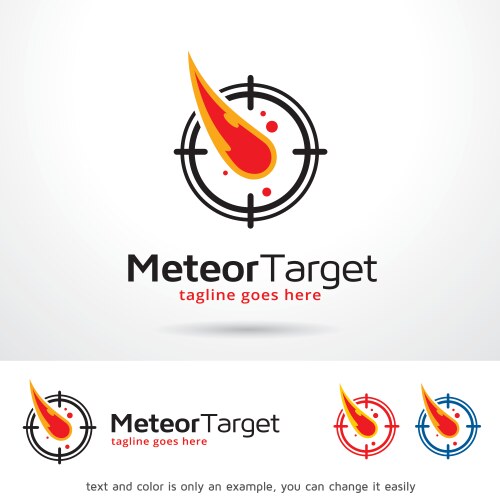 Impact meteor logo icon Royalty Free Vector Image