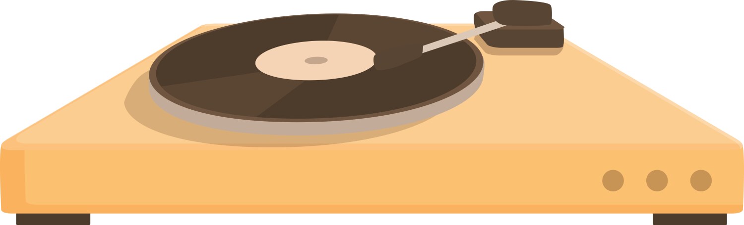 Vintage turntable flat design Royalty Free Vector Image