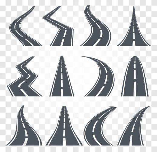 Plane way icon airplane big amplitude waves path Vector Image