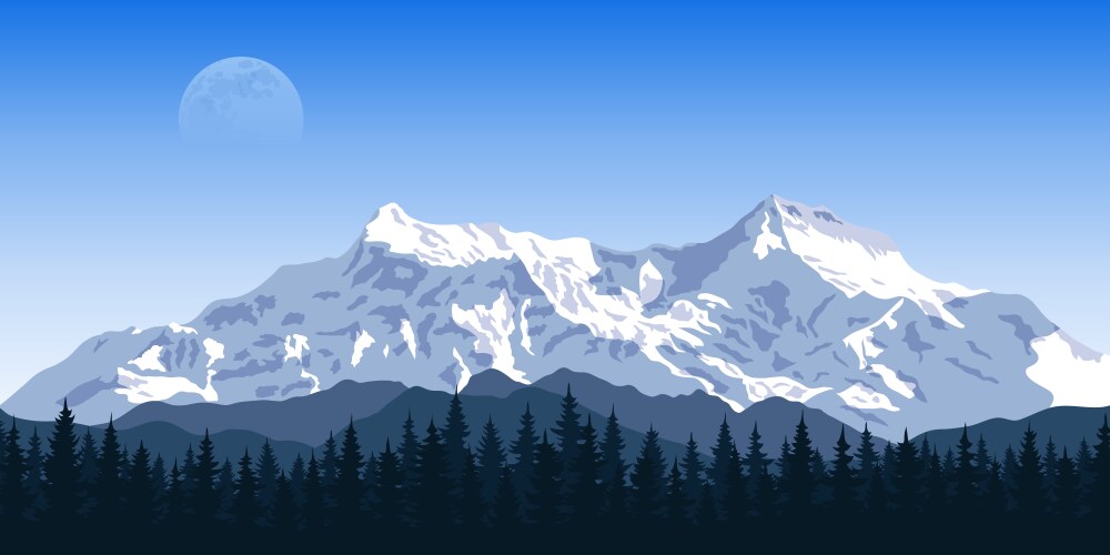 Mountain peak Royalty Free Vector Image - VectorStock