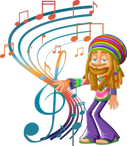 Colorful music notes Royalty Free Vector Image