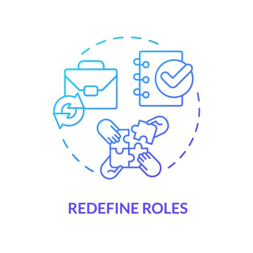 Defining roles concept icon Royalty Free Vector Image