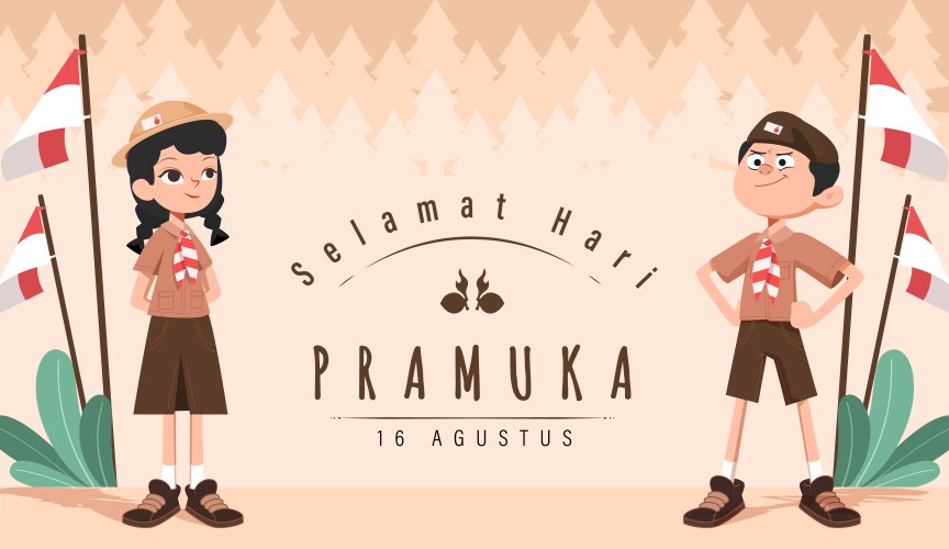 Scout day Royalty Free Vector Image - VectorStock