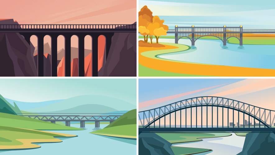 Landscape with river view from above Royalty Free Vector
