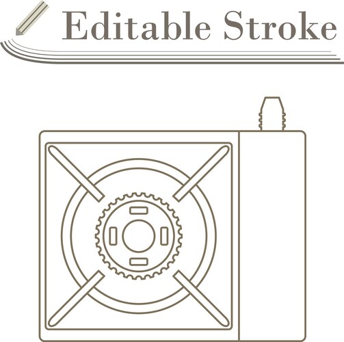 Induction icon electric hob and gas cooking stove Vector Image