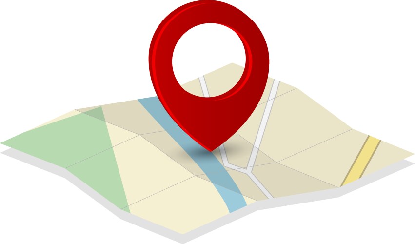 Location icon map with pin pointer Royalty Free Vector Image