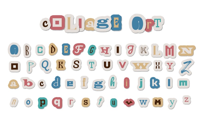Alphabet Collage Vector Images (over 1,200)