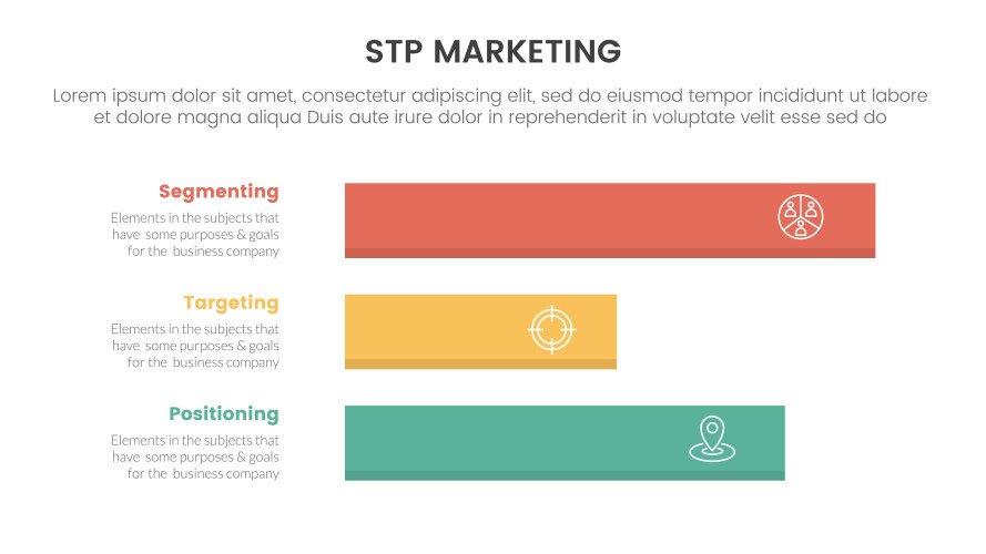 Stp marketing strategy model for segmentation Vector Image