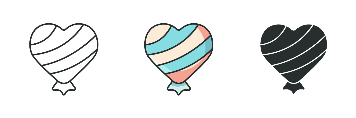 Heart icon symbol isolated on white background Vector Image