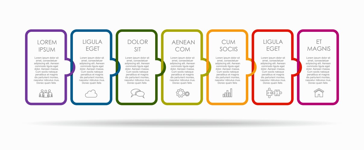 Navigation map infographic 5 steps timeline Vector Image