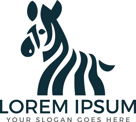 Colored striped zebra Royalty Free Vector Image