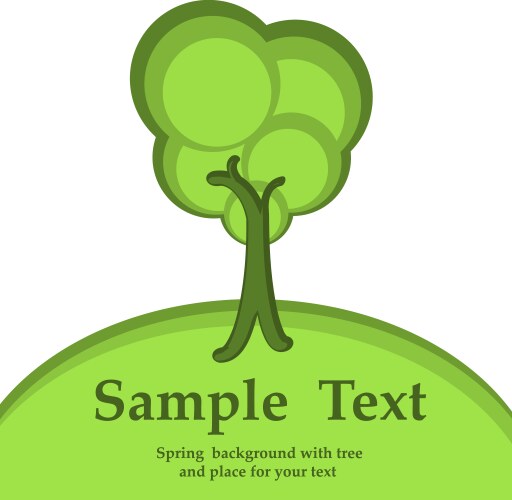 A tree with number one figure Royalty Free Vector Image