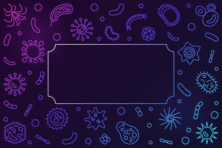 Bacteria creative background microbiology Vector Image