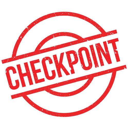 Checkpoint rubber stamp Royalty Free Vector Image