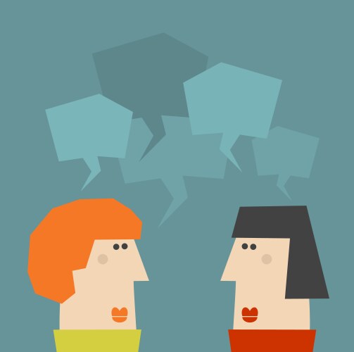 Two People Talking Drawing Vector Images (over 600)