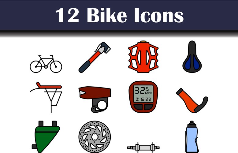 Bike icon set Royalty Free Vector Image - VectorStock