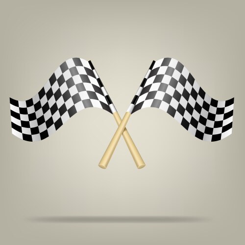 Two crossed checkered flags modern racing flag Vector Image