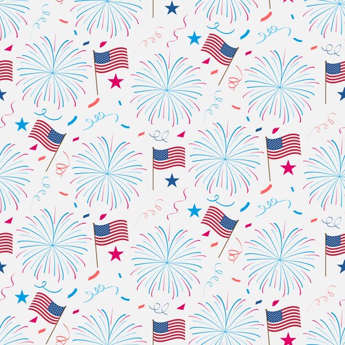 Independence Day Seamless Pattern Vector Images (over 4,100)