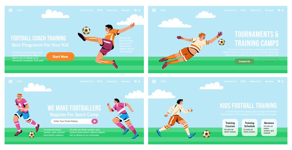 Set of football banners Royalty Free Vector Image