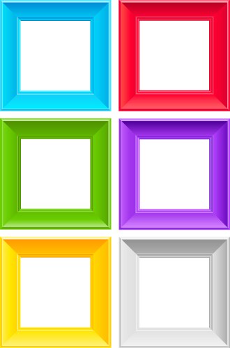 Set of cartoon picture frames Royalty Free Vector Image