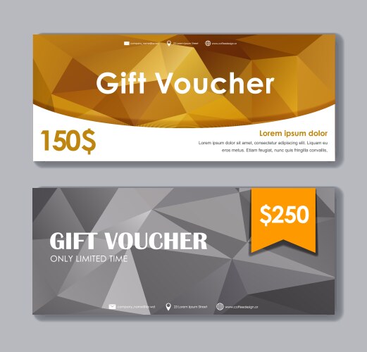 Gift card or voucher template Royalty Free Vector Image