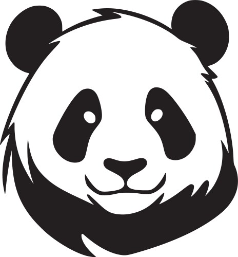 Panda - minimalist and simple silhouette Vector Image