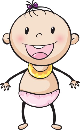 Baby bee cartoon character Royalty Free Vector Image