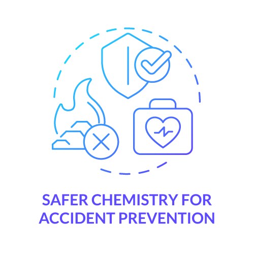 Safer solvents and auxiliaries blue gradient Vector Image