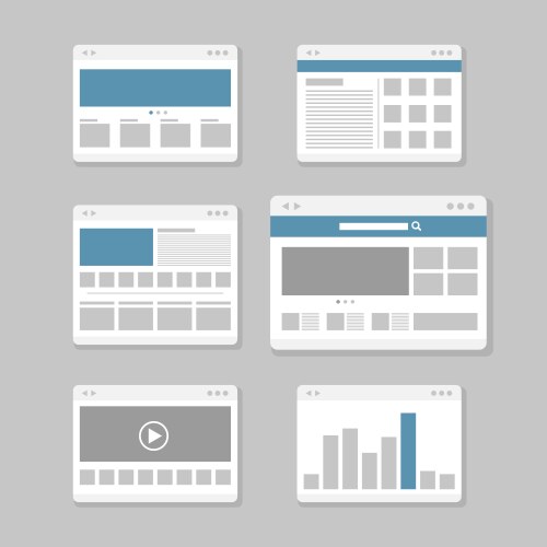 Web panel set Royalty Free Vector Image - VectorStock