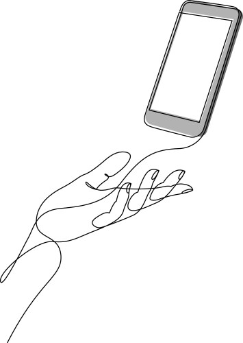 Drawing Hand Holding Phone Vector Images (over 2,100)