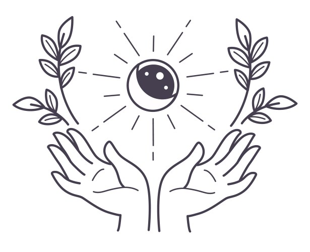 Solar eclipse in phases outline set Royalty Free Vector