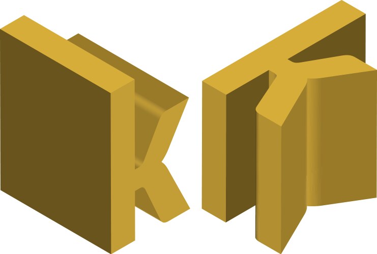 Isometric letter r template for creating logos Vector Image