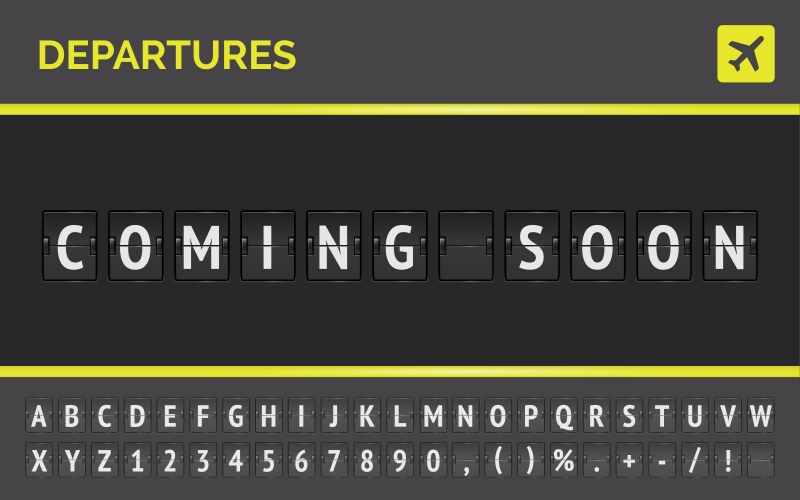 Airport board set for announcing flight Royalty Free Vector