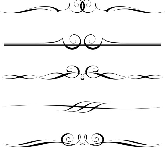 Elegant Decorative Border Elements Royalty Free Vector Image