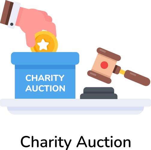 Charity auction Royalty Free Vector Image - VectorStock