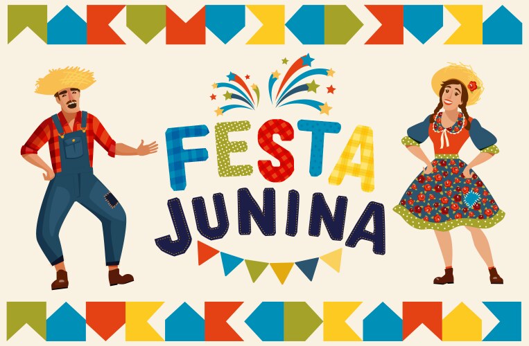 Festa junina traditional brazil june party Vector Image
