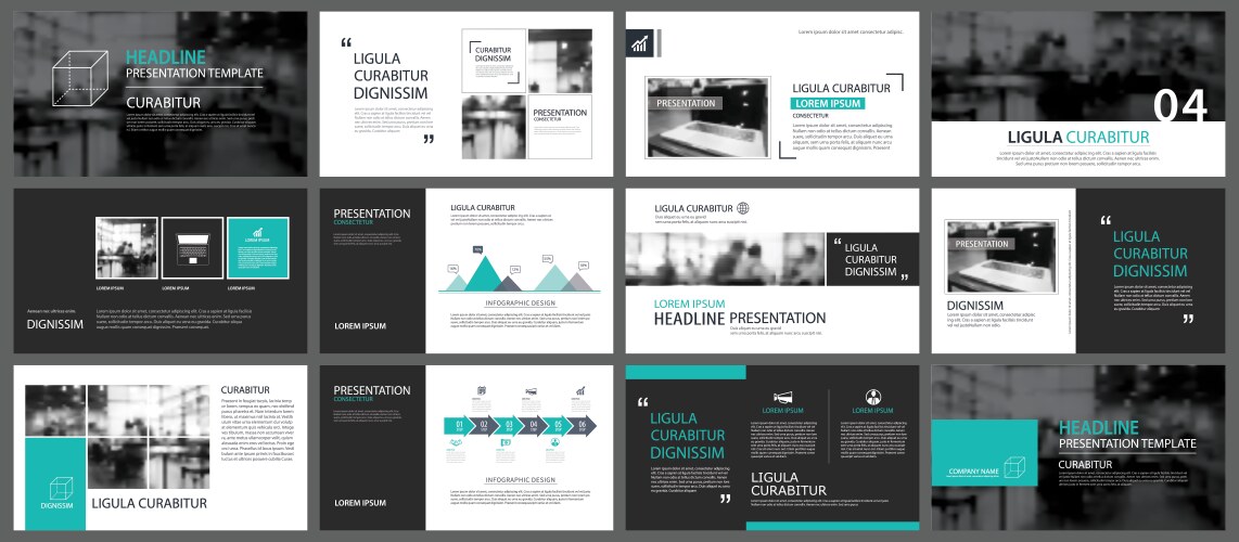 Template of white slides for presentations Vector Image