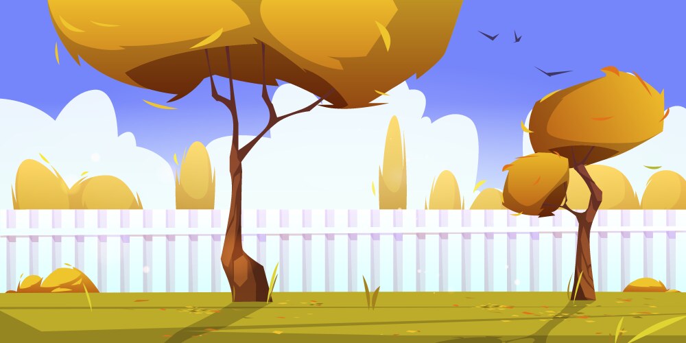 Outdoor backyard background cartoon Royalty Free Vector